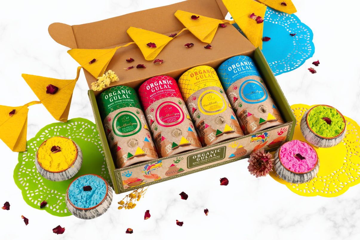 Organic Colour Set (4 Colors 100g each) - Compassionate Pink, Joyful Y ...